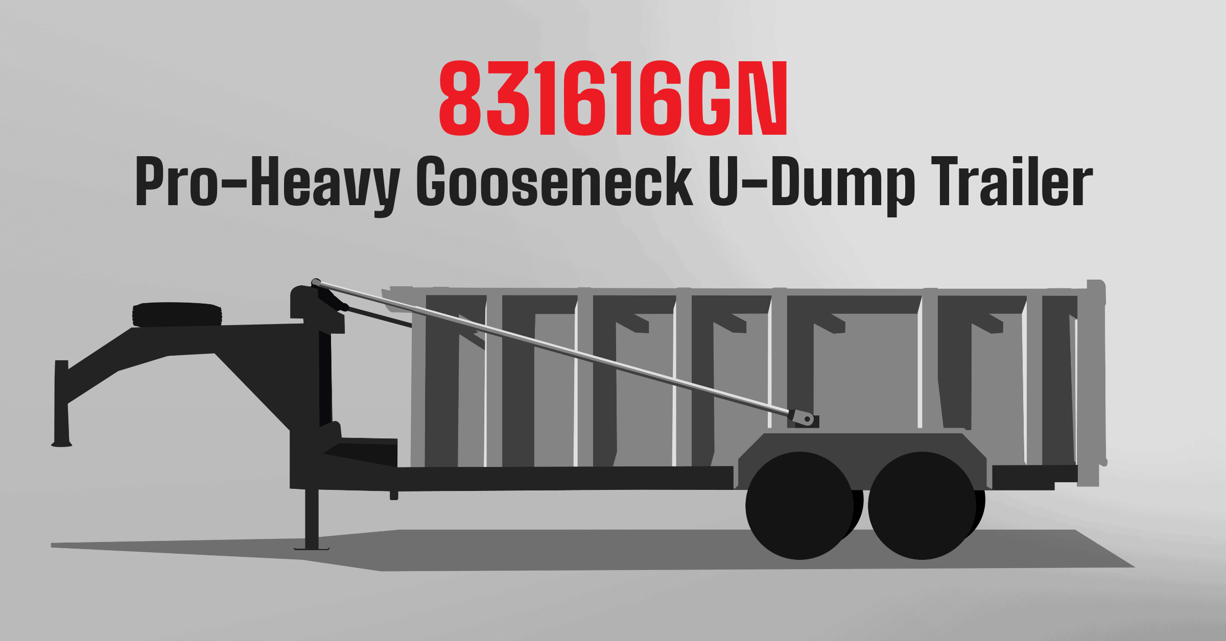 U-Dump Pro-Heavy Gooseneck Telescopic Dump Trailer | Tough Jobs